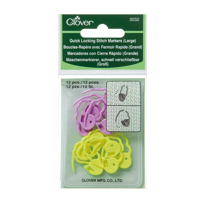 Clover quick locking stitch markers – IBM Yarns